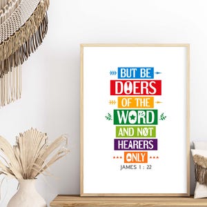Bible Verse Wall Art. but Be Doers of the Word and Not Hearers Only ...