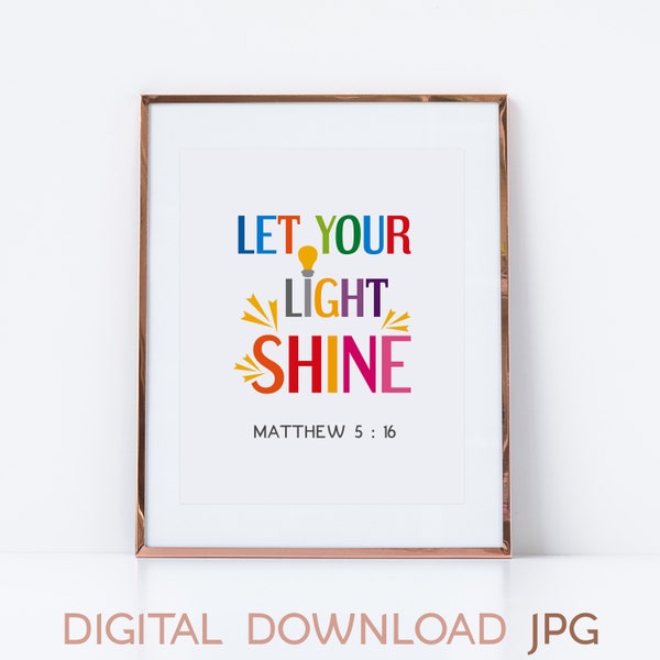 Let Your Light Shine Printable - Etsy
