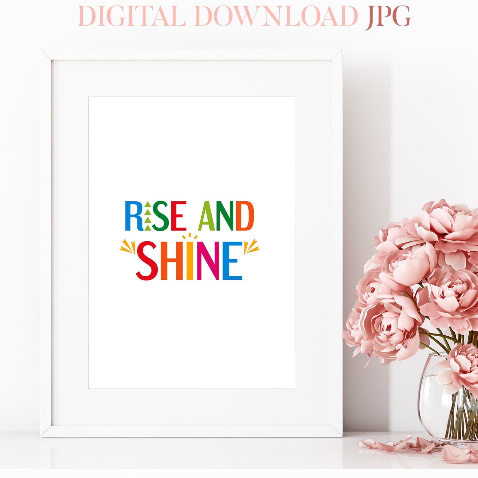 Rise and Shine Printable Wall Art for Kids Room and Nursery | Etsy