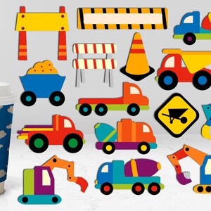 Transportation Clip Art Bundle. Cars, Construction Trucks, Boat, Planes ...