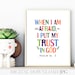 When I Am Afraid, I Put My Trust in God, Psalm 56:3. Bible Verse Poster ...
