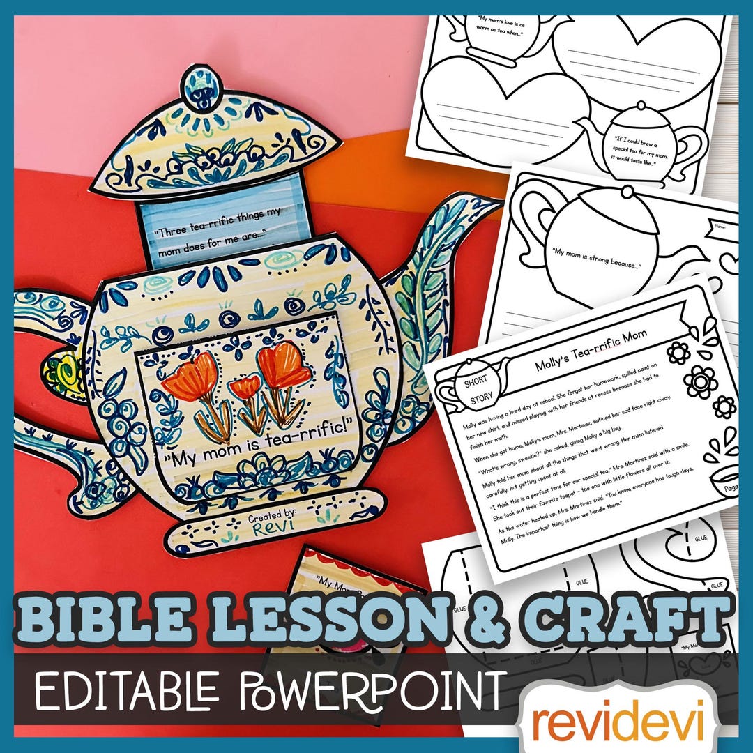 Mother's Day Craft Kit. May Bible Lessons for Kids Editable. Printable ...