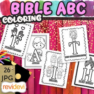 Printable ABC Phonics Alphabet Bible Coloring Pages for Christian ...