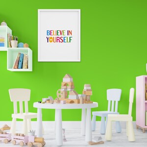 Motivational Sayings Poster. Believe in Yourself. Printable Wall Art ...