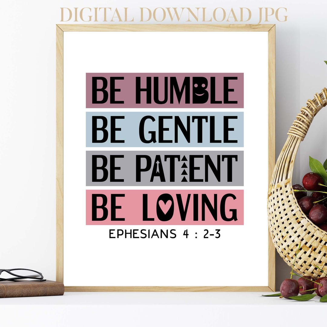 Bible Verse Wall Art. Printable Scripture Boho Christian Poster. Be ...