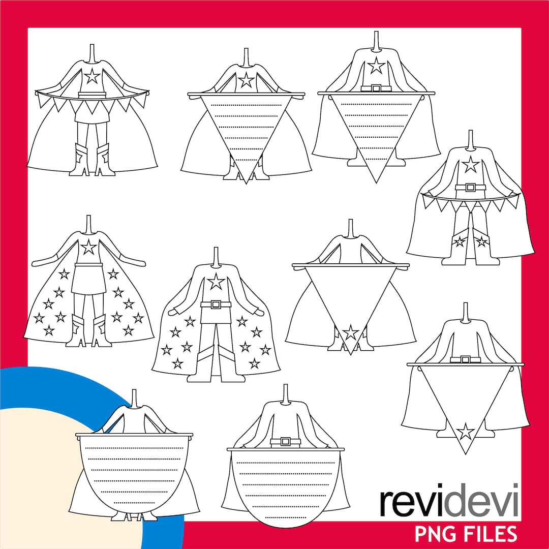 Fourth of July Superhero Body Clip Art Black and White With Writing ...