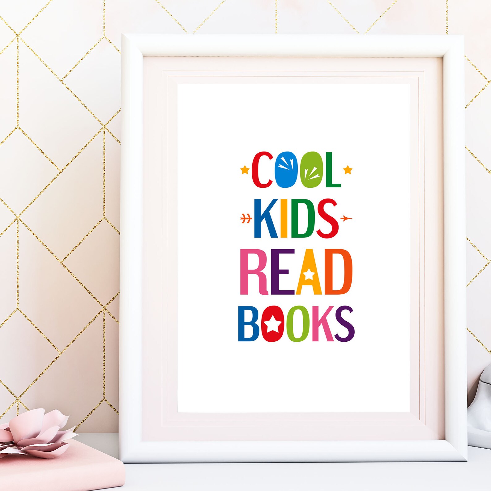 Cool Kids Read Books Poster Printable. Motivational Words Wall - Etsy