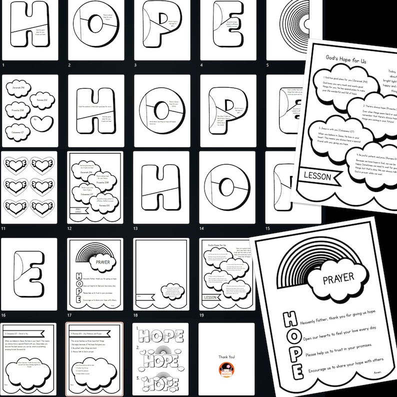 Christian Hope Craft Activities: Bible Lessons, Editable Templates ...