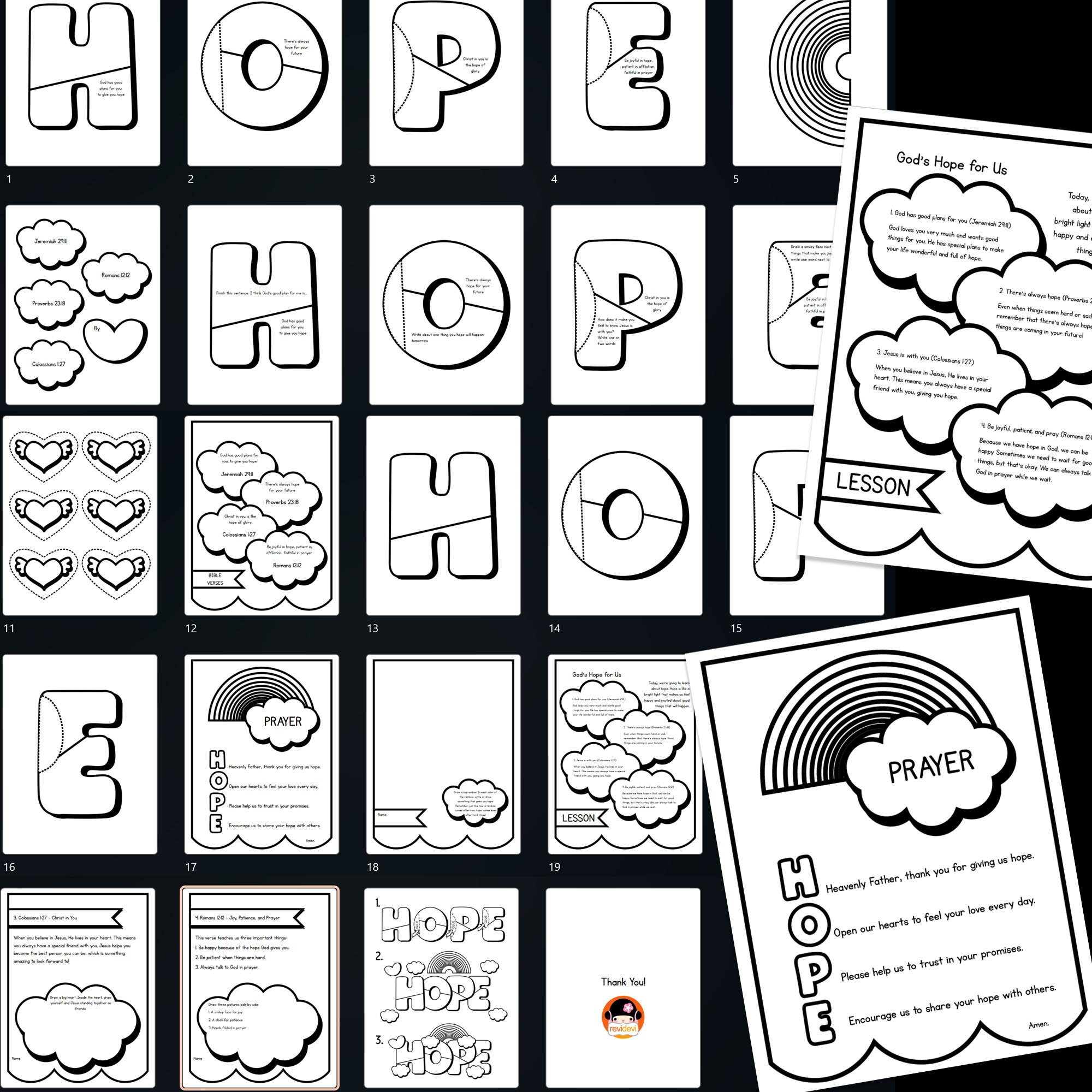 Christian Hope Craft Activities: Bible Lessons, Editable Templates ...