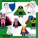 Superhero Body, Back to School Clip Art - Multiracial Boys and Girls - Etsy