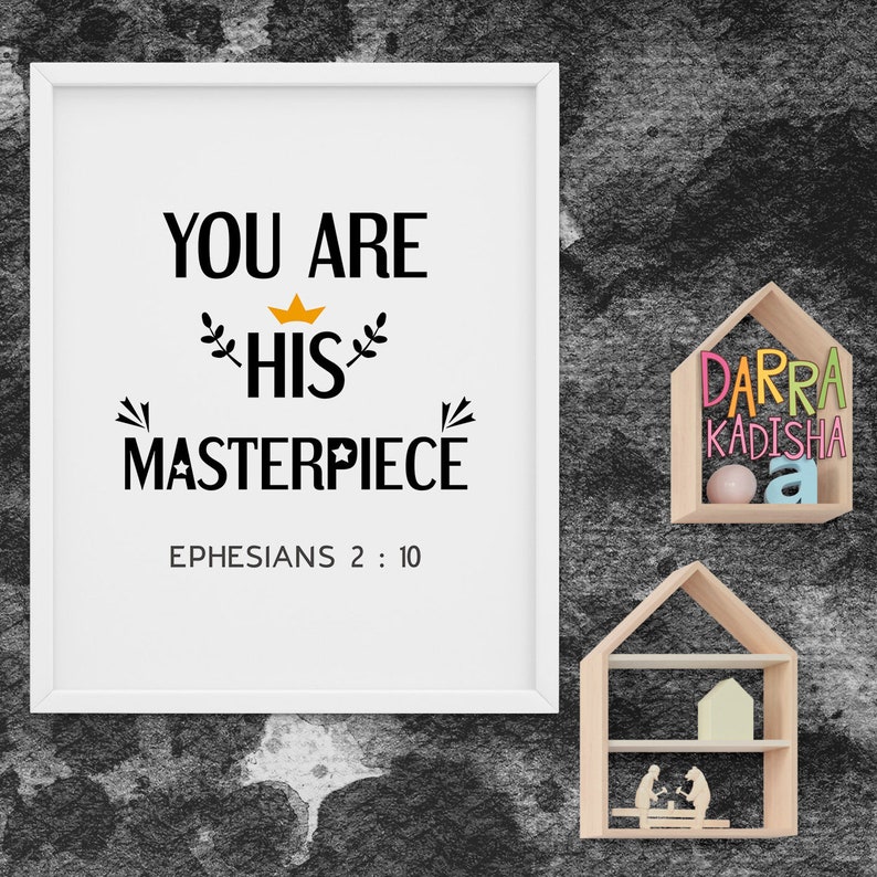 Minimalist Bible Quote Poster. You Are His Masterpiece. - Etsy