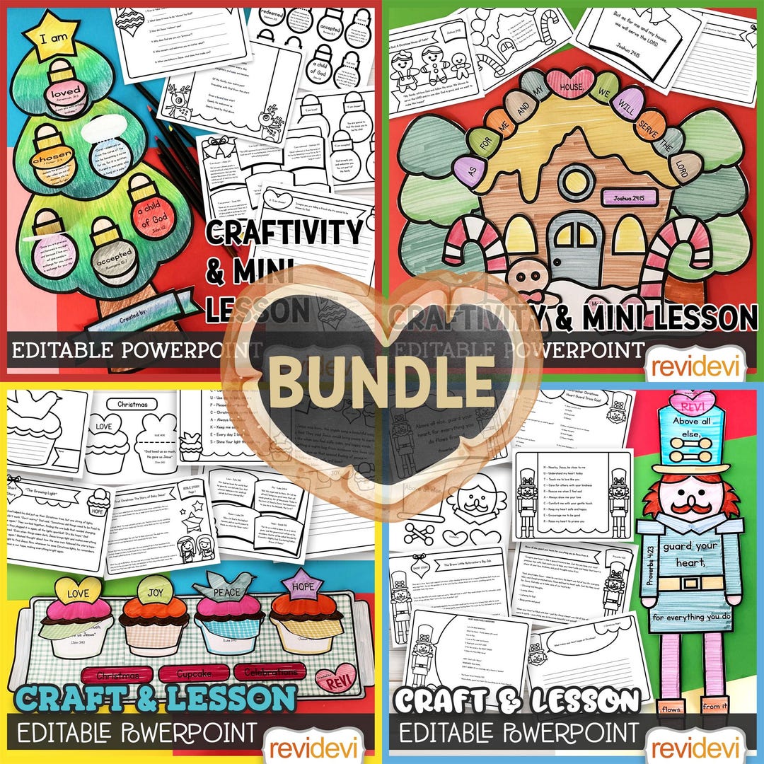Christmas Bible Lessons and Craft Activities Bundle. Printable Sunday ...