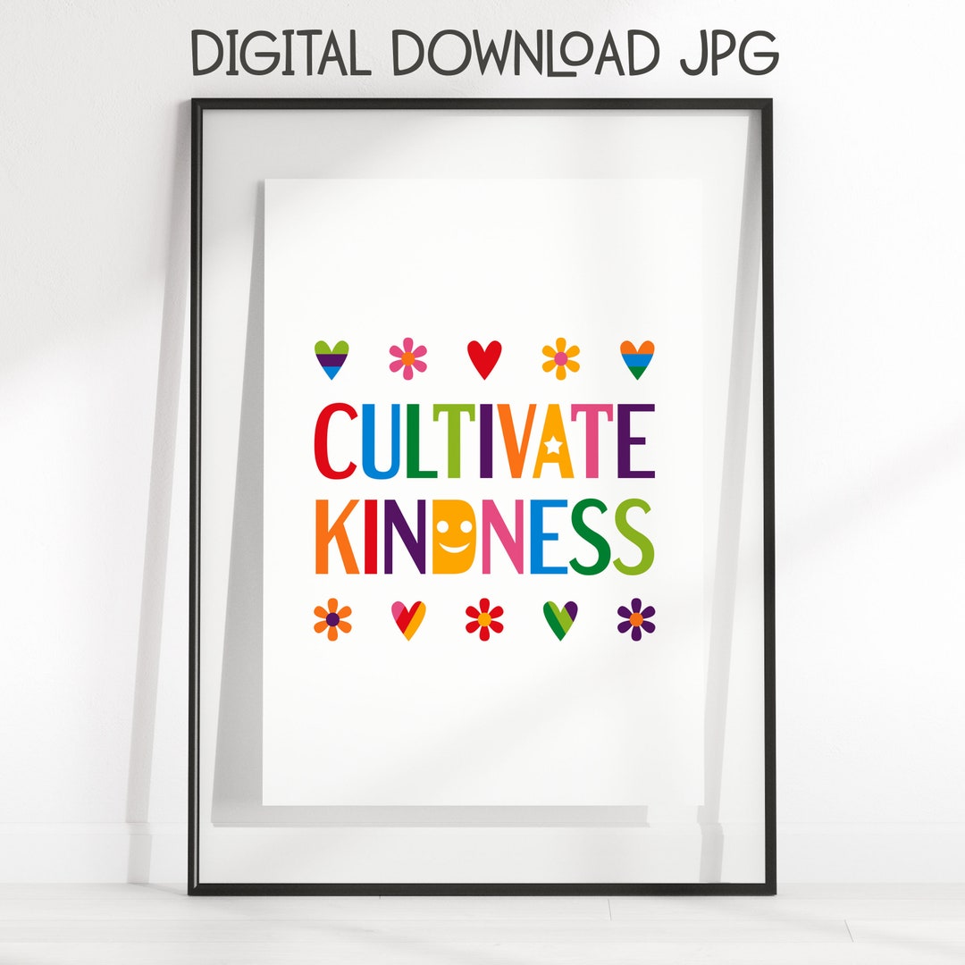 Cultivate Kindness. Bible Verse Wall Art. Printable Poster Sign for ...