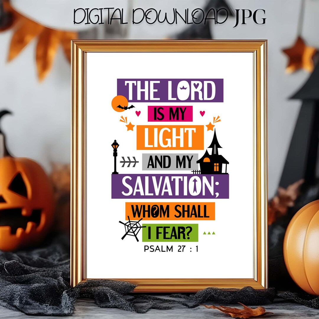 Halloween Wall Art. Printable Poster. Christian Bible Verse Scripture ...
