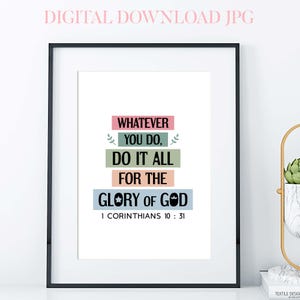 Bible Verse Wall Art. Printable Boho Christian Scripture Poster ...