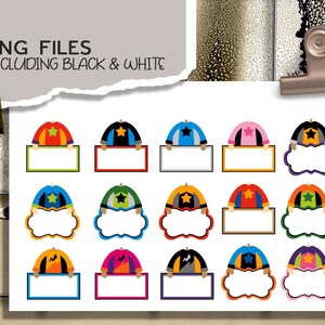 Superhero Body Clipart. Diversity Multiracial Kids Holding Sign Boards ...