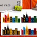 City Buildings Clip Art. Superhero Modern Skyline for Backdrop ...