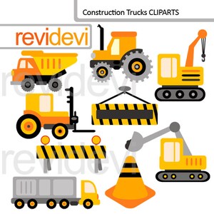 Transportation Clip Art Bundle. Cars, Construction Trucks, Boat, Planes ...