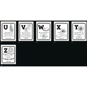 Printable ABC Bible Memory Verses, Alphabet Coloring Pages for Sunday ...