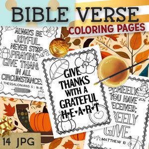 Christian Thanksgiving Autumn Coloring Pages for Church Kids Sunday ...