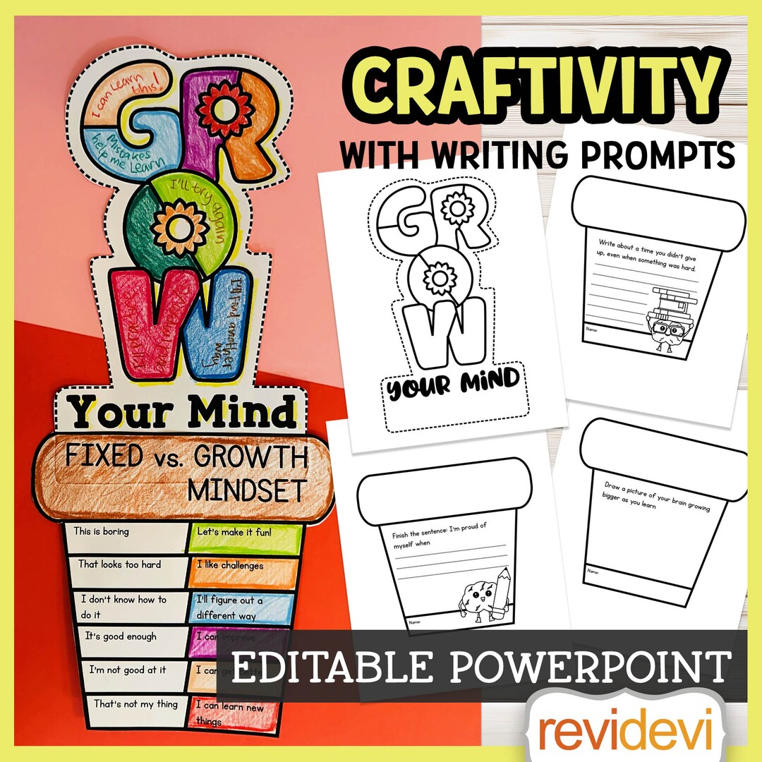 Growth Mindset Craft. Printable Back to School Activities for Kids ...