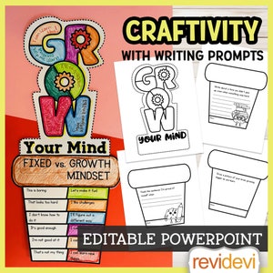 Back to School 2025 Growth Mindset Craft. Printable Activities for Kids ...