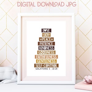 Galatians 5:22-23. Fruit of the Spirit Poster. Printable Bible Verse ...
