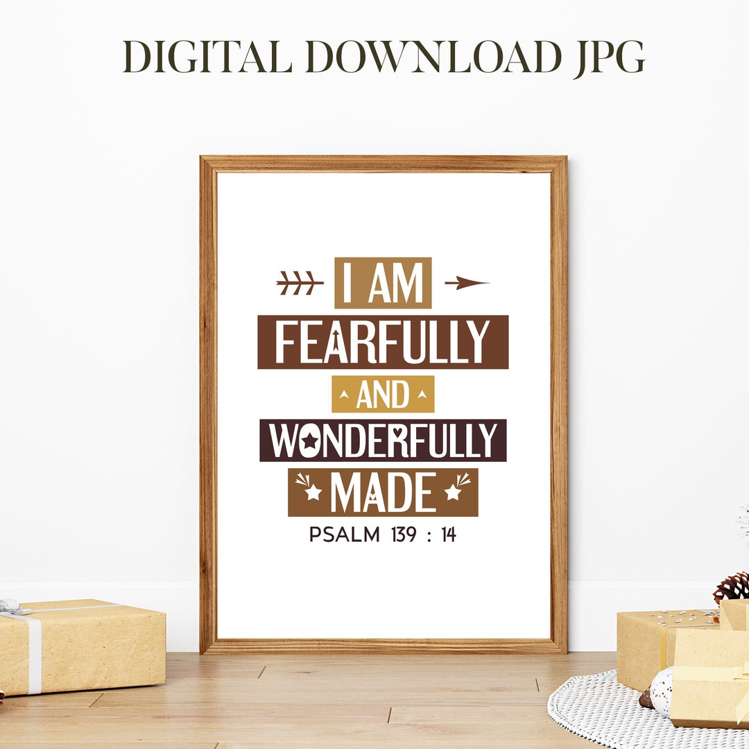 Bible Memory Verse Poster. Printable Christian Wall Art. Brown Neutral ...