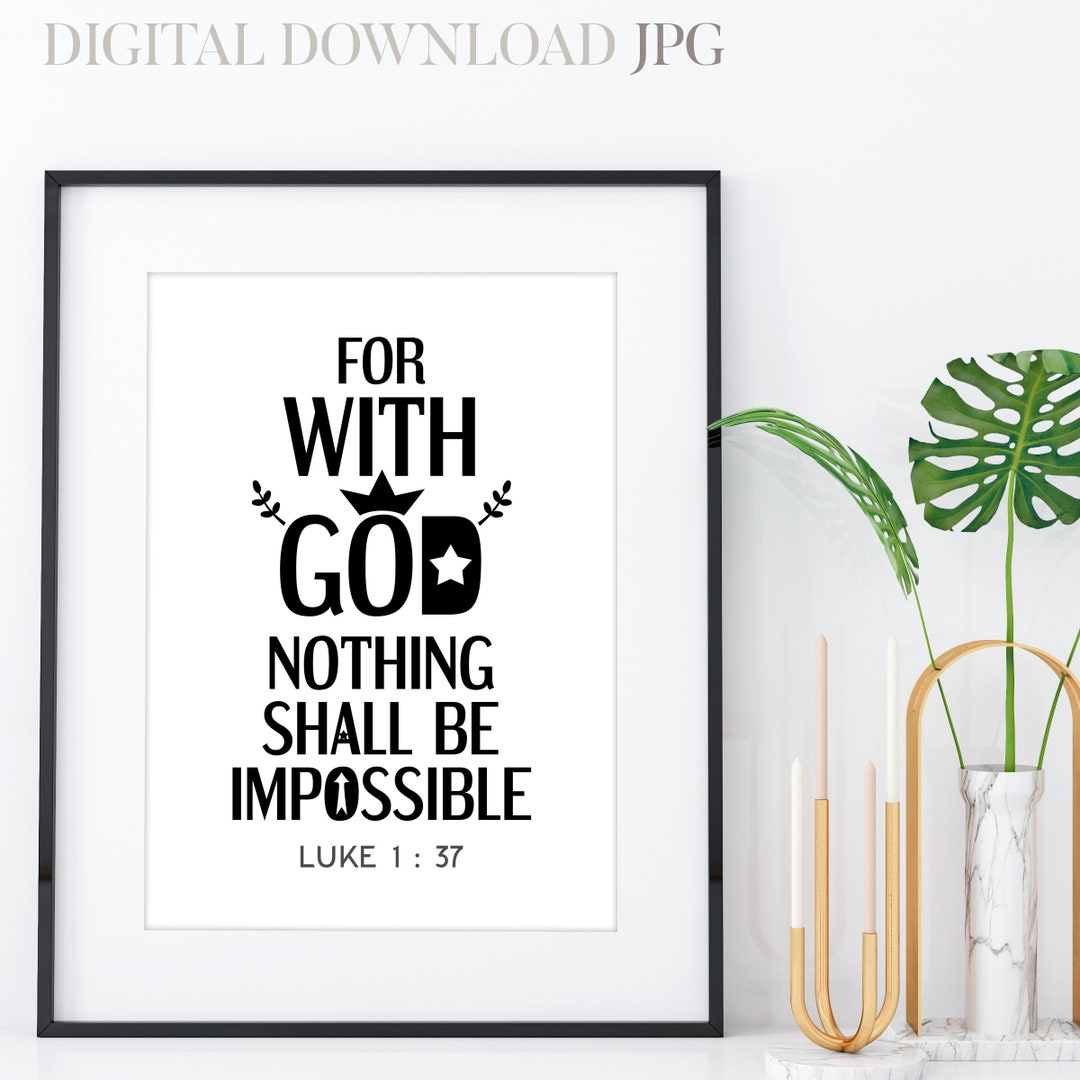 Minimalist Black and White Poster. Bible Verse Wall Art. for - Etsy