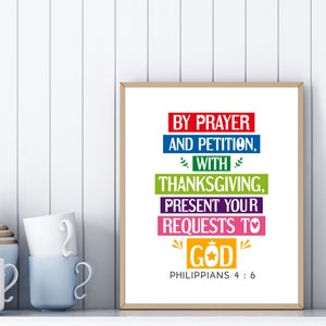 Thanksgiving Wall Art. Bible Verse Poster Printable. by Prayer and ...