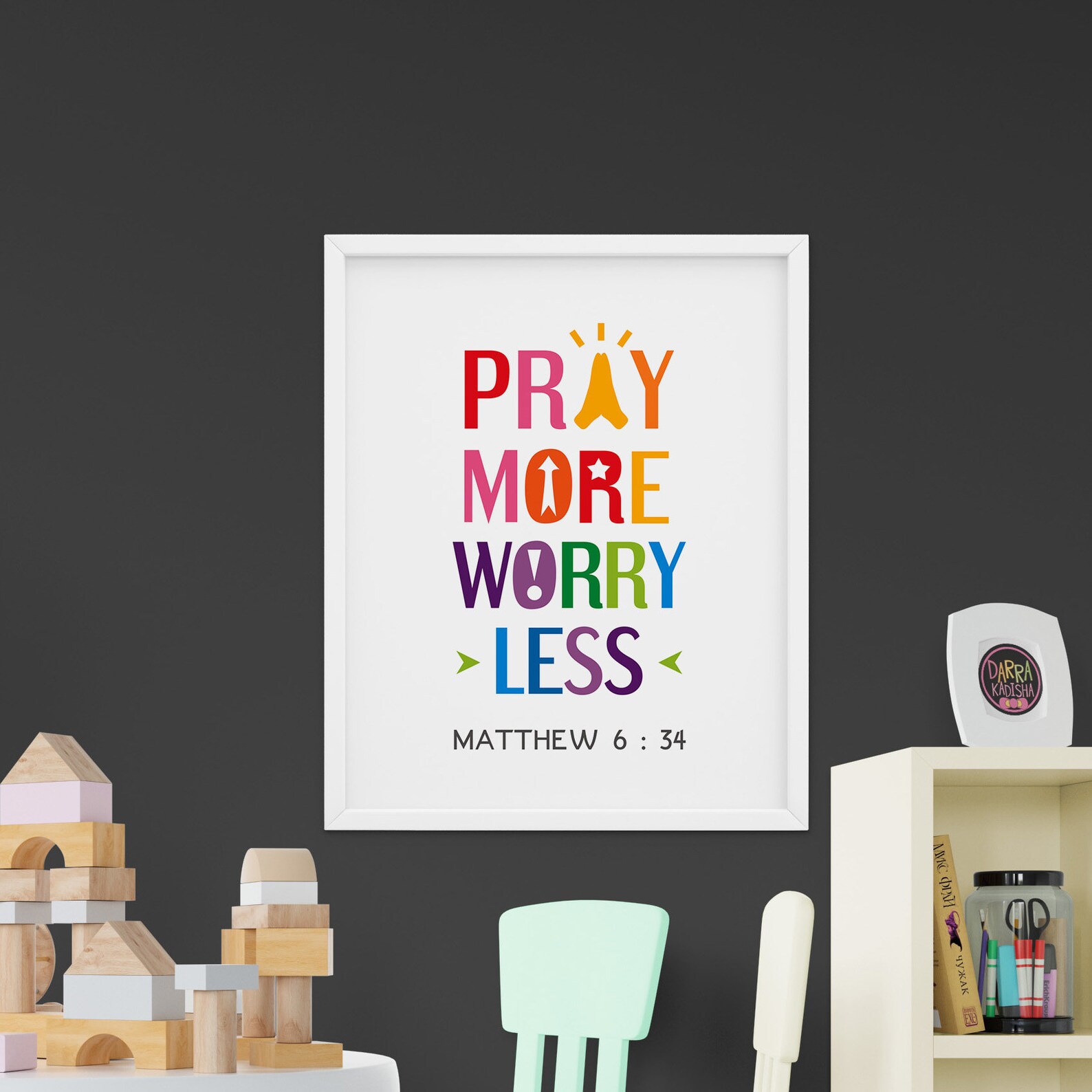 Pray More Worry Less. Matthew 6:34. Printable Bible Verse - Etsy