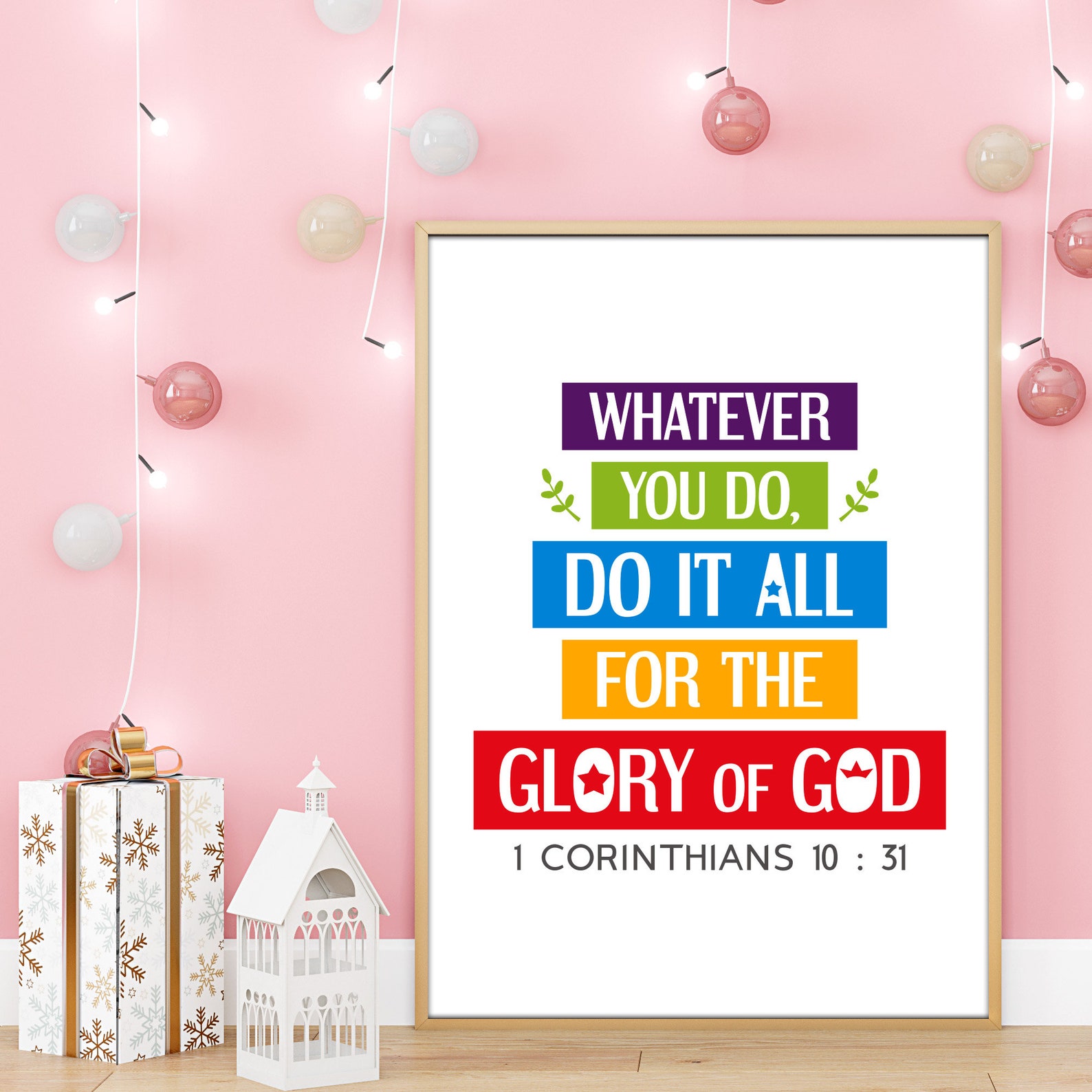 Whatever You Do Do It All for the Glory of God. 1 Corinthians - Etsy