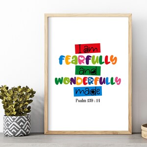 Bible Verse Sign Poster. Printable Christian Scripture Wall Art. I Am ...
