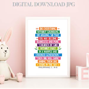 Bible Verse Christian Wall Art. Do Everything Without Grumbling or ...