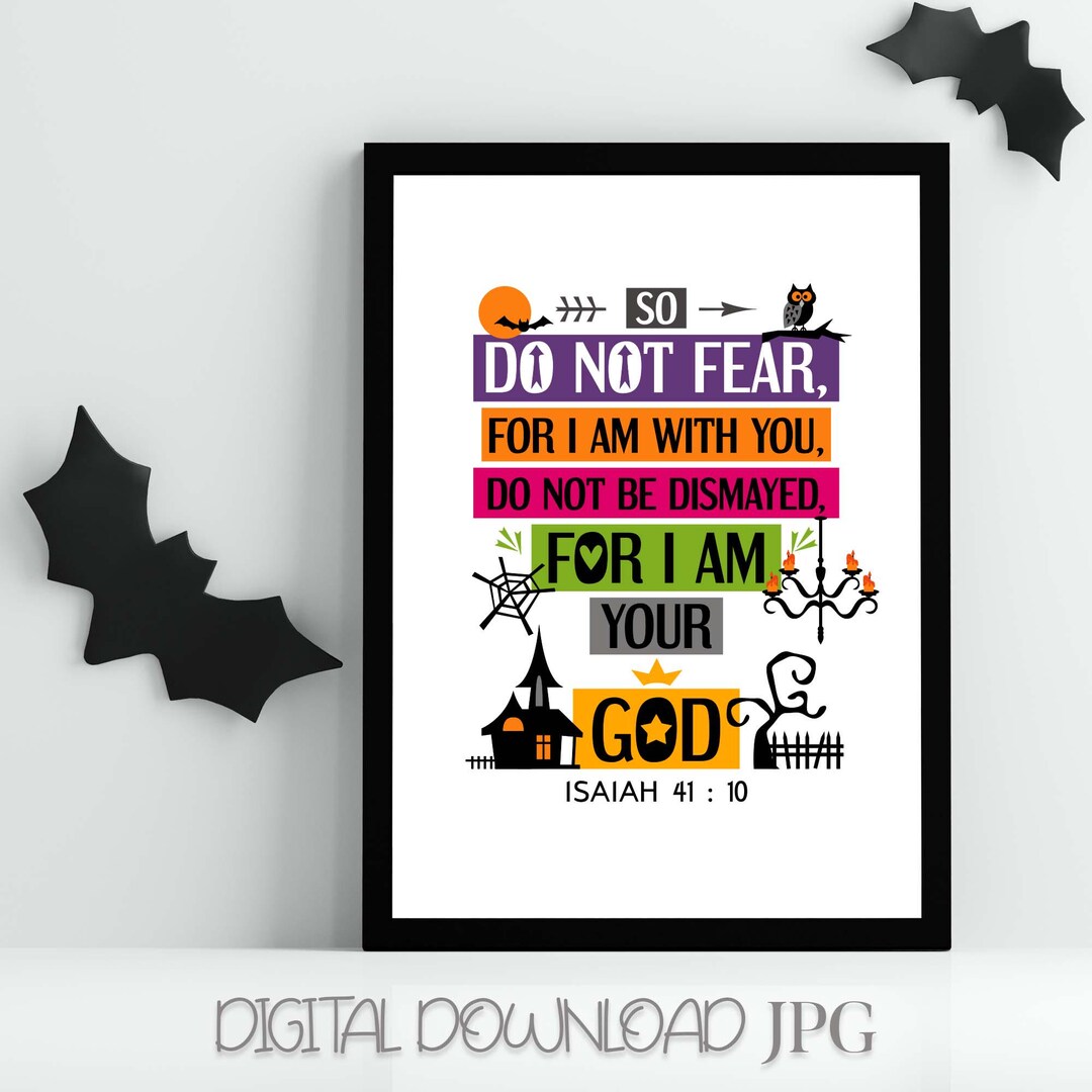 Halloween Decor. Printable Wall Art. Bible Verse for Christian Church ...