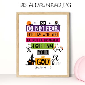 Halloween Decor. Printable Wall Art. Bible Verse for Christian Church ...