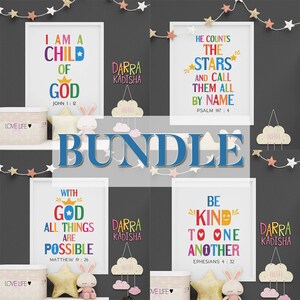 Printable Bible Verse Wall Art Bundle Vol. 1 - Bible Quotes Posters for ...