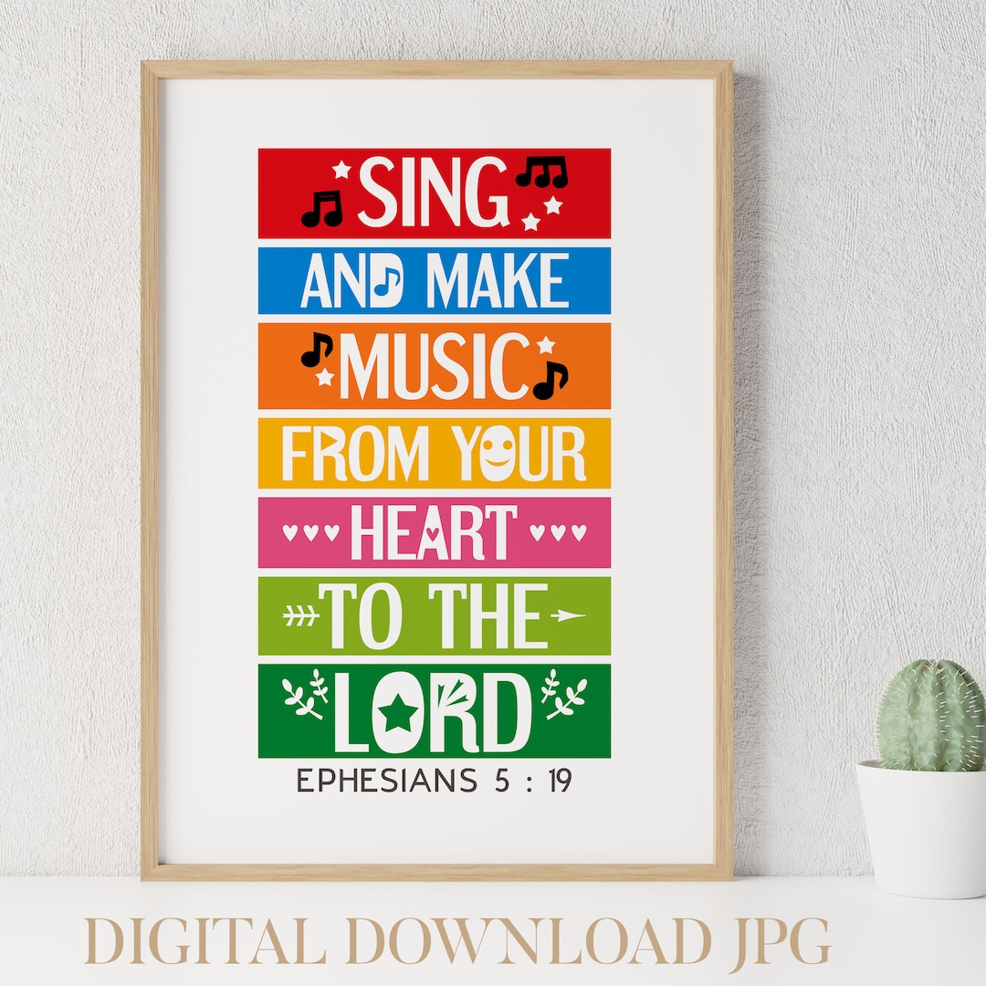 Christmas Music Classroom Poster. Sing and Make Music From Your Heart ...