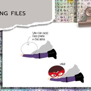 Flying Superhero Body Clip Art, Kids Graphics - Etsy