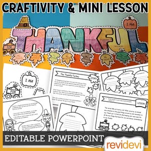 Thanksgiving Thankful Craft. Printable Fall Season Sunday School Church ...