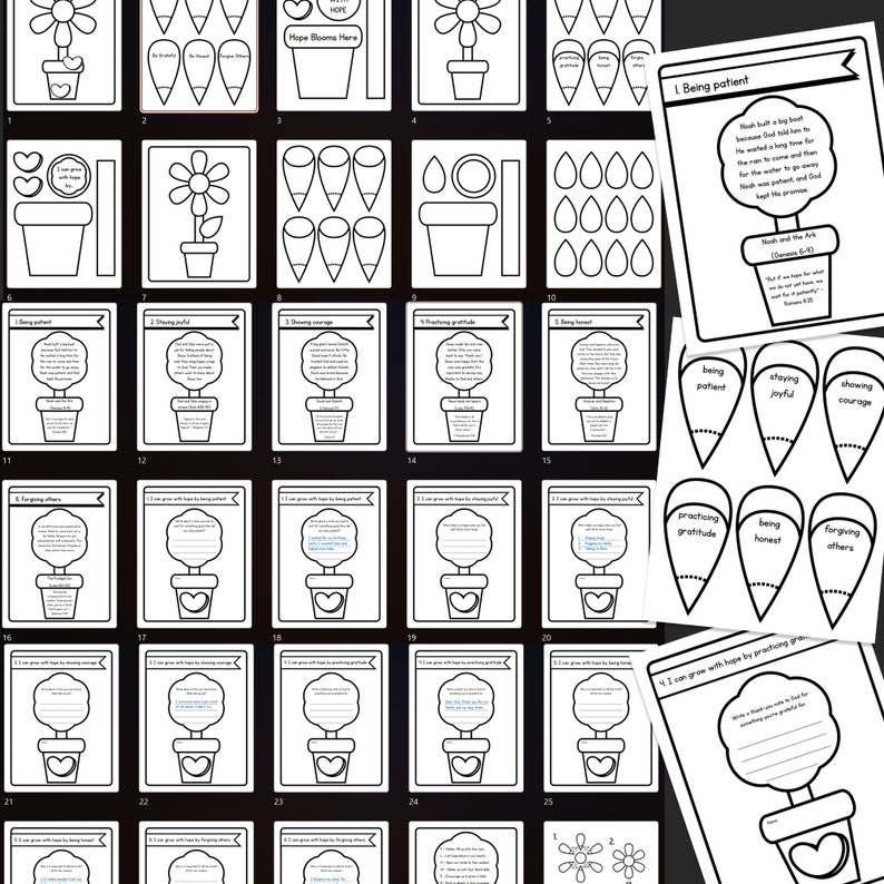 Christian Craft Activities: Grow With Hope Bible Lessons (digital ...