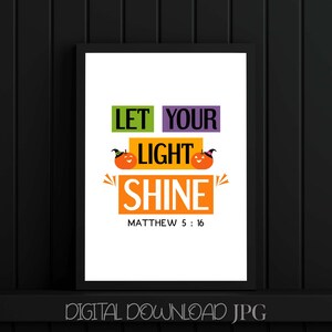 Halloween Wall Art. Printable Poster. Christian Bible Verse Scripture ...