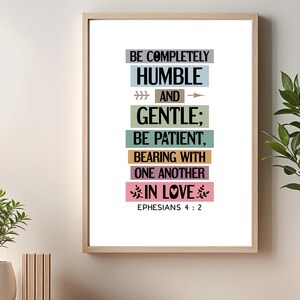 Bible Verse Wall Art. Boho Design Christian Scripture. Printable Poster ...