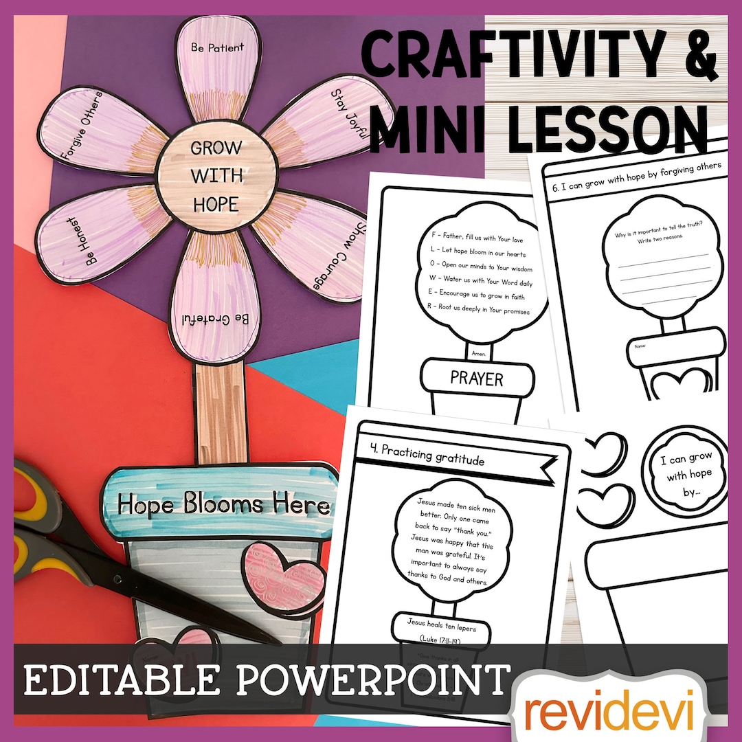 Printable Grow With Hope Craft Activities With Editable Templates ...