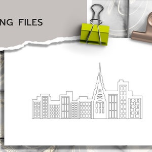 Superhero City Background, Skyline Clipart Bundle. Modern Skyscraper ...