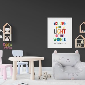 You Are the Light of the World. Matthew 5:14. Printable Bible Verse ...