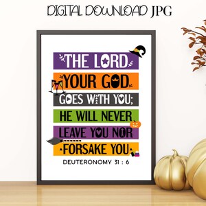 Halloween Poster. Printable Wall Art. Bible Verse for Christian Class ...