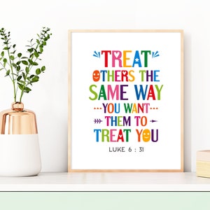 Treat Others the Same Way You Want Them to Treat You Poster. Luke 6:31 ...