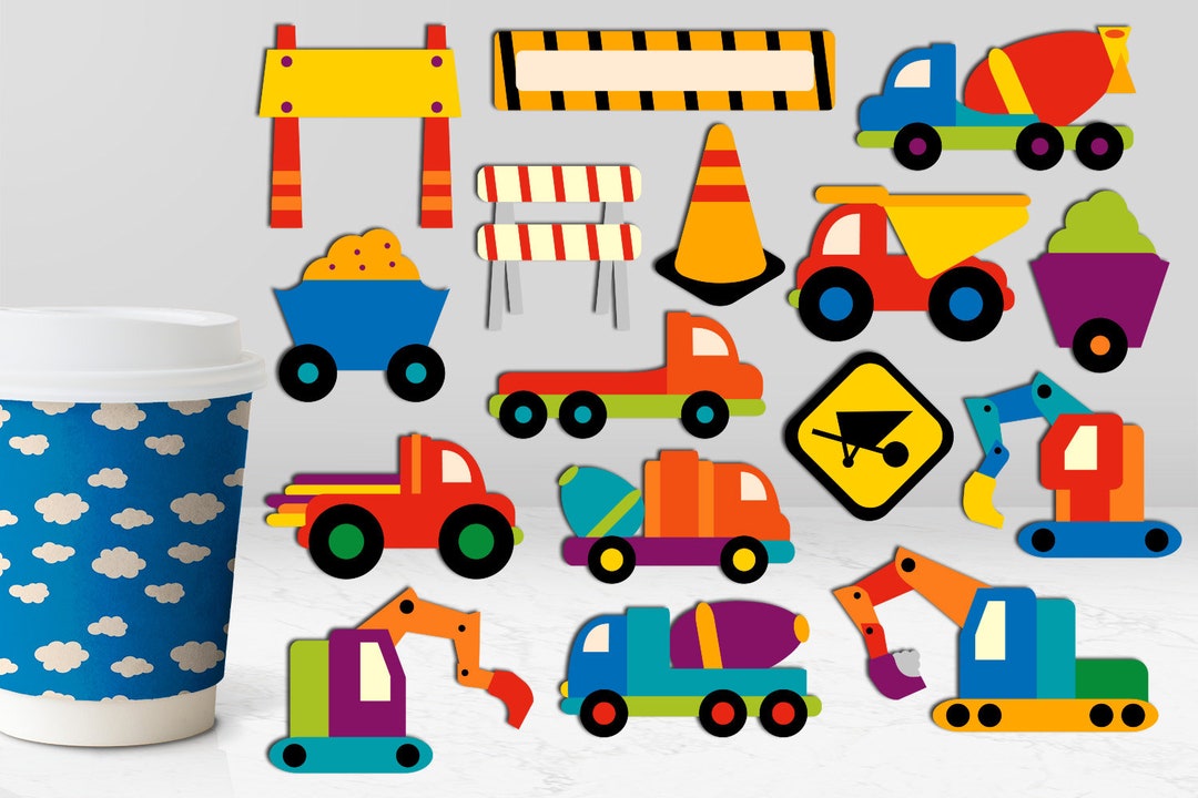 Under Construction Truck Clip Art, PNG Digital Images - Etsy