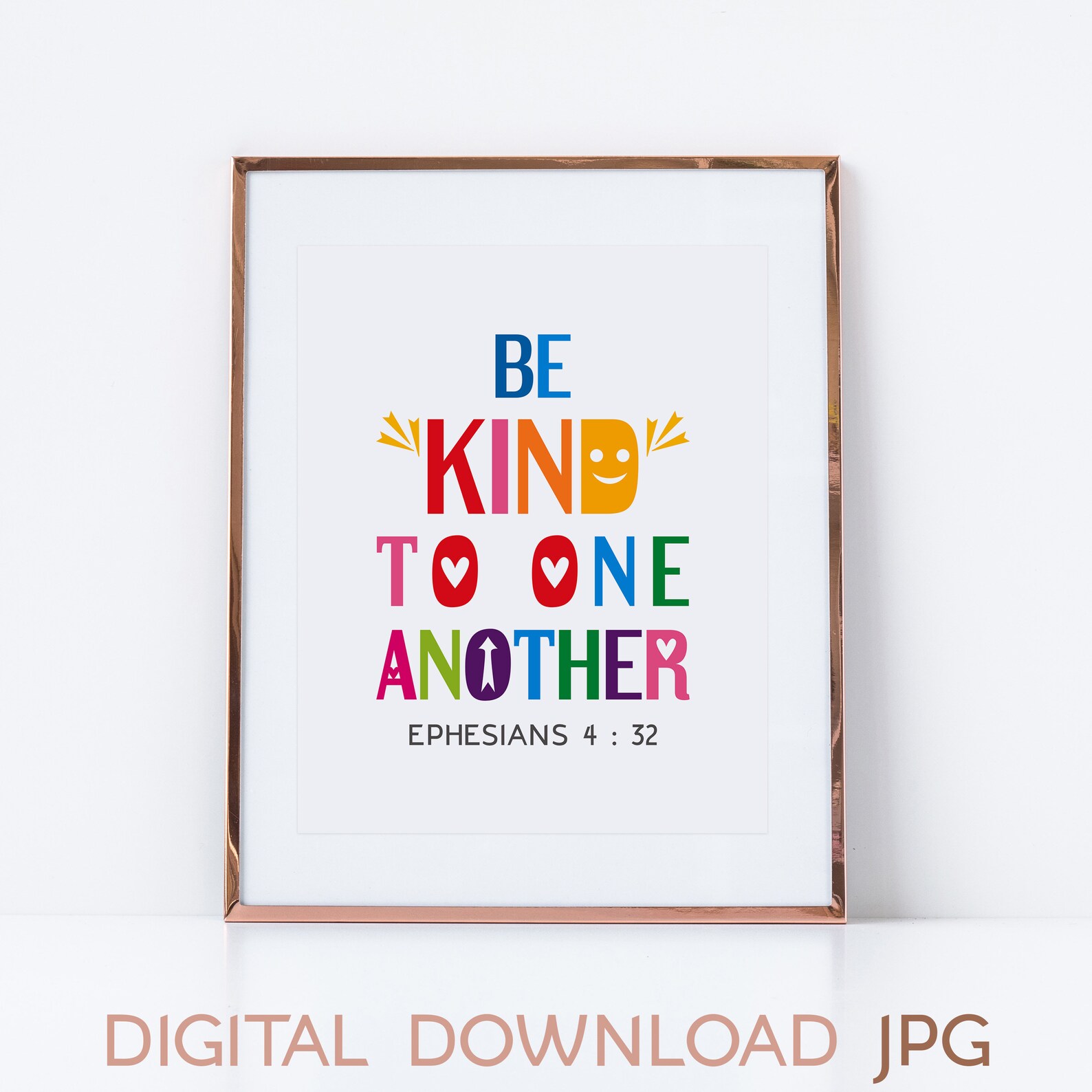 Bible Verse Wall Art. Be Kind to One Another. Ephesians 4:32. - Etsy